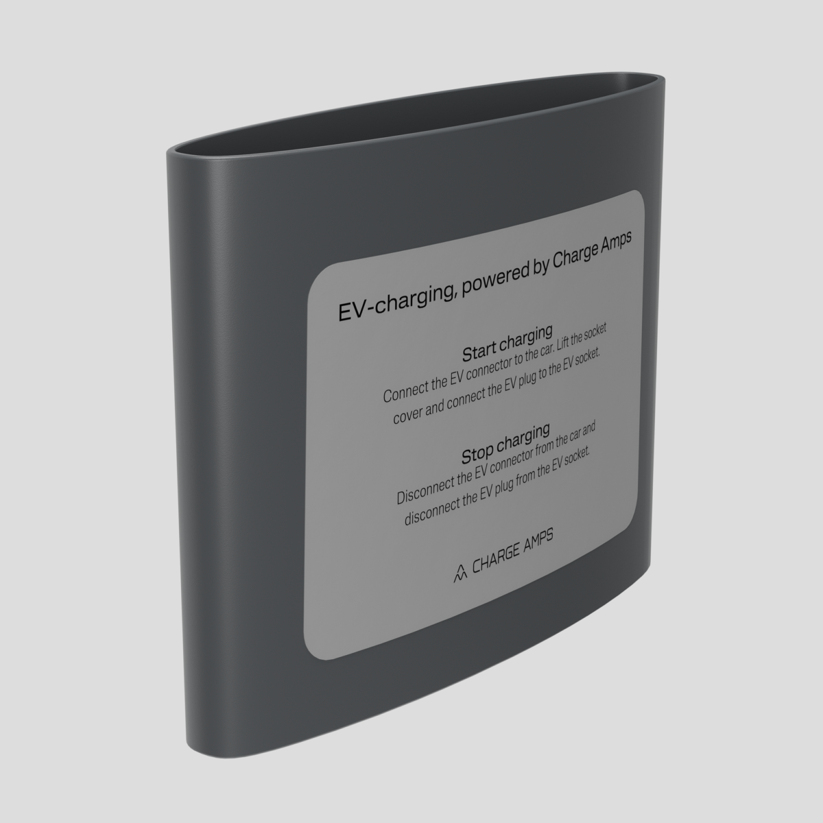 Charge Amps Sticker Plate for EV charging info